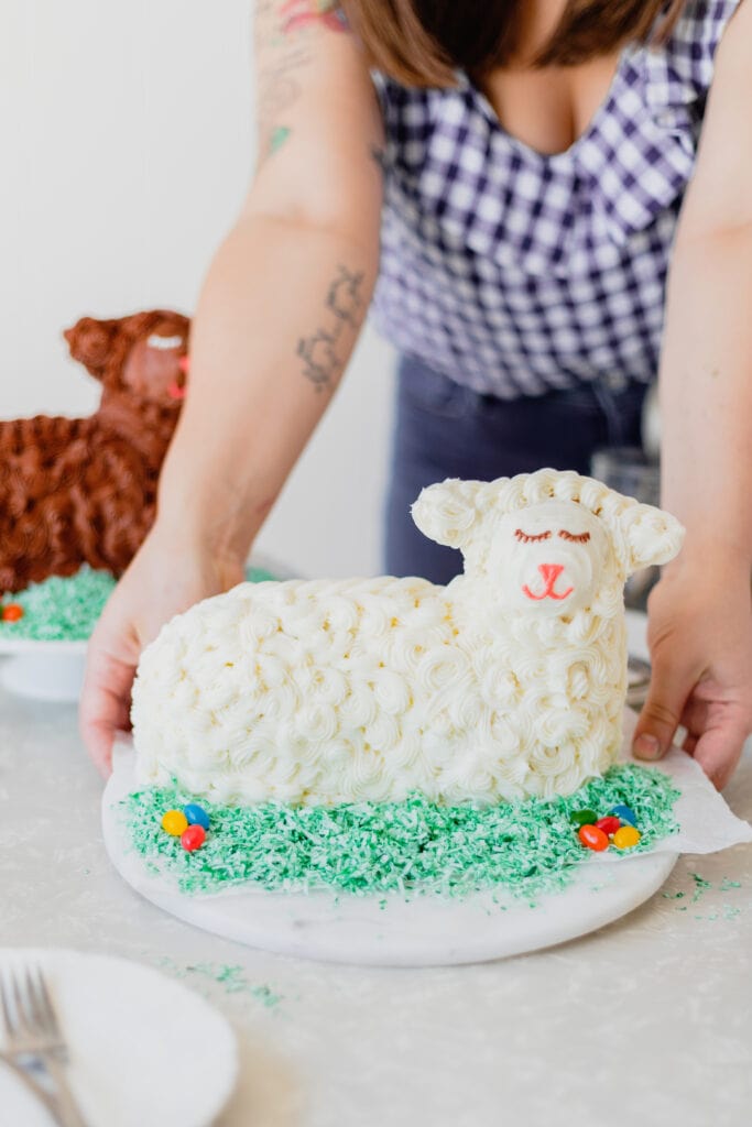 No Fail Easter Lamb Cake Recipe (with video!) - Midwest Nice