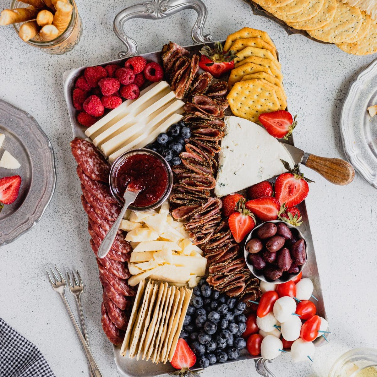 Patriotic Cheese Tray - A Holiday Charcuterie Board - Midwest Nice