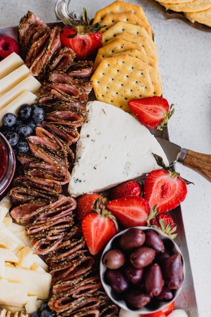 Patriotic Cheese Tray - A Holiday Charcuterie Board - Midwest Nice