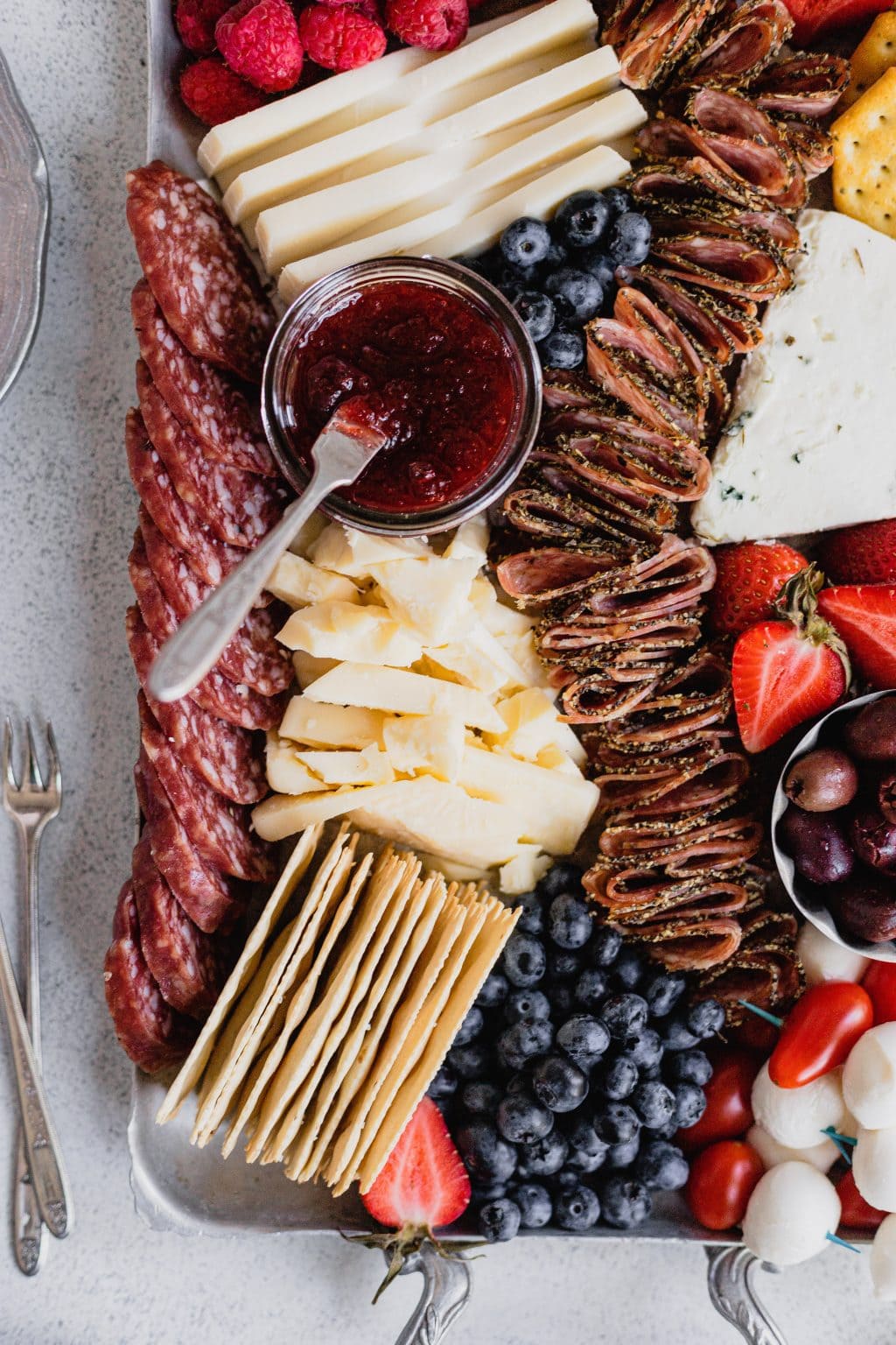 Patriotic Cheese Tray - A Holiday Charcuterie Board - Midwest Nice