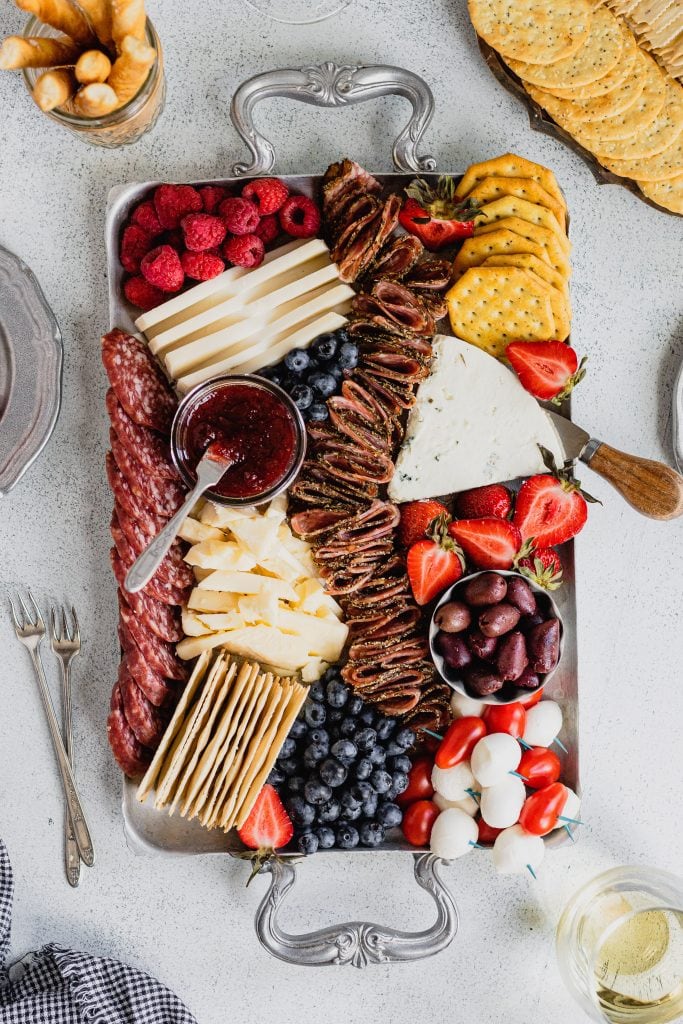 Patriotic Cheese Tray - A Holiday Charcuterie Board - Midwest Nice