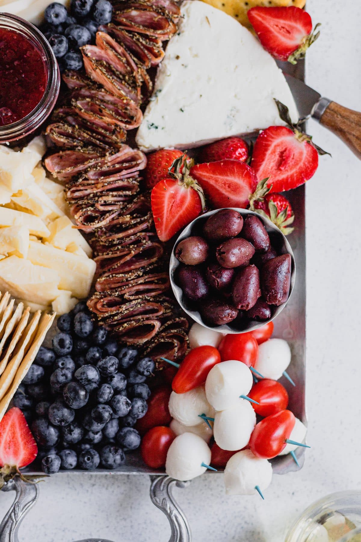 Patriotic Cheese Tray - A Holiday Charcuterie Board - Midwest Nice