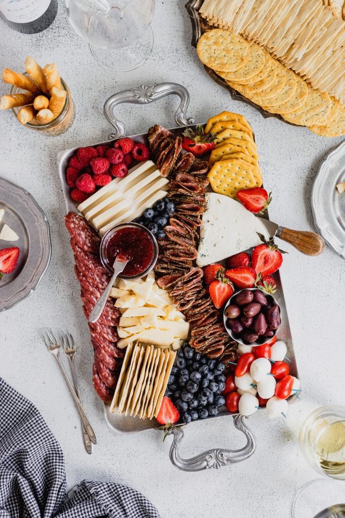 Patriotic Cheese Tray - A Holiday Charcuterie Board - Midwest Nice