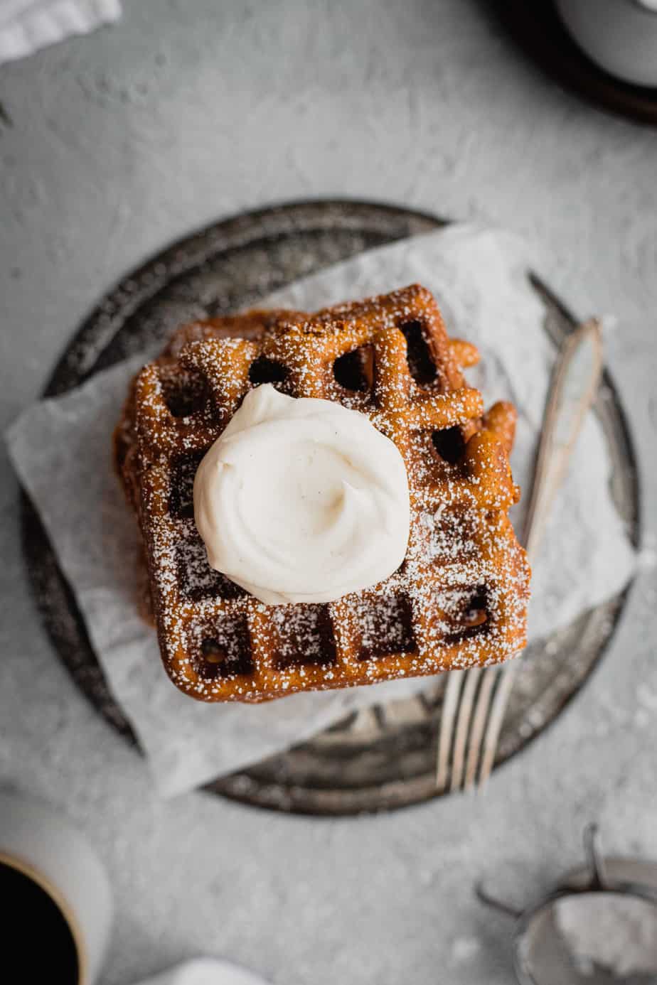 Christmas Morning Gingerbread Waffles - Midwest Nice