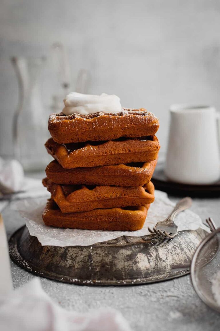 Christmas Morning Gingerbread Waffles - Midwest Nice