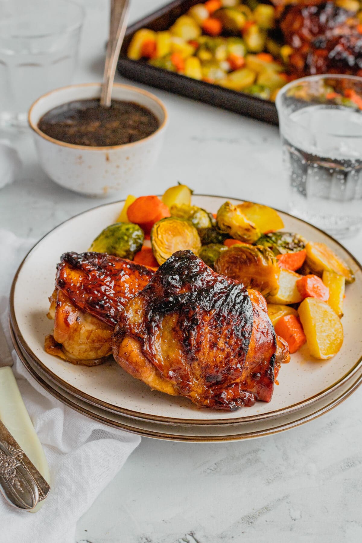 Honey Balsamic Chicken with Roasted Fall Veggies - Midwest Nice