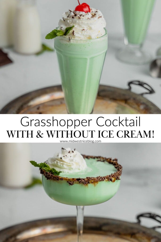Wisconsin Grasshopper Cocktail (with or without ice cream) | Midwest Nice