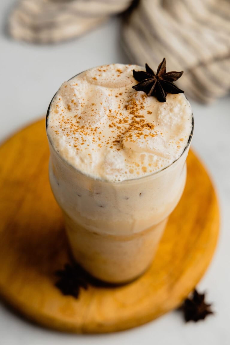 Iced Chai Latte with Pumpkin Cold Foam - Midwest Nice