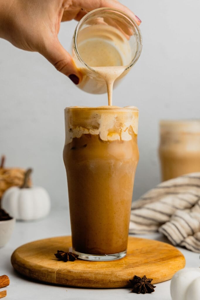 Iced Chai Latte with Pumpkin Cold Foam - Midwest Nice
