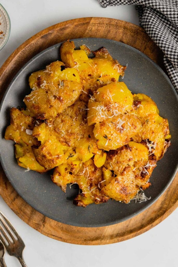 Buttery & Crispy Smashed Potatoes (with video!) - Midwest Nice