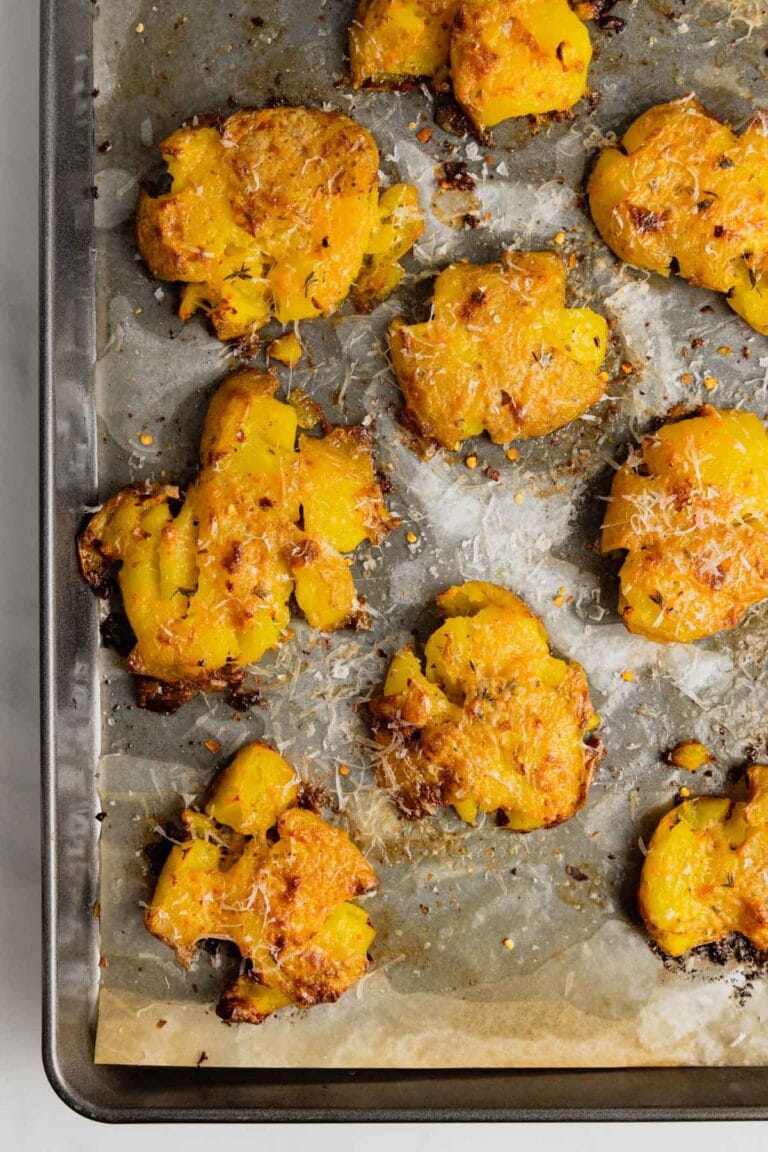 Buttery & Crispy Smashed Potatoes (with video!) - Midwest Nice