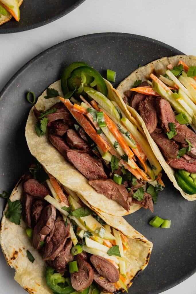 Grilled Duck Breast Tacos with Apple Slaw - Midwest Nice