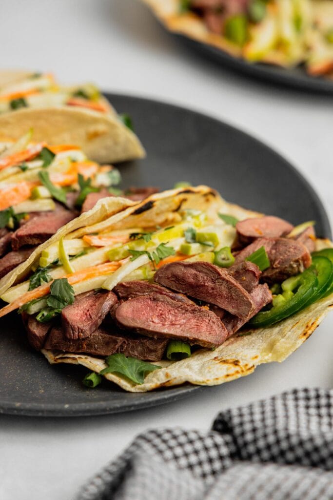 Grilled Duck Breast Tacos with Apple Slaw - Midwest Nice