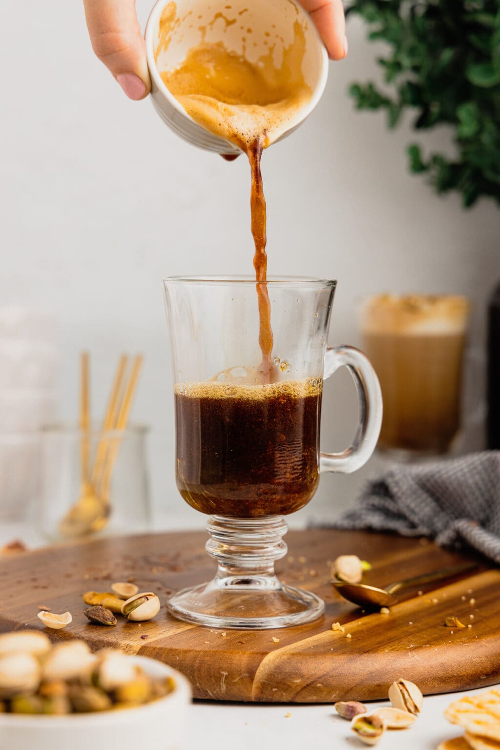 Pistachio Latte with Browned Butter Cookie Topping | Midwest Nice