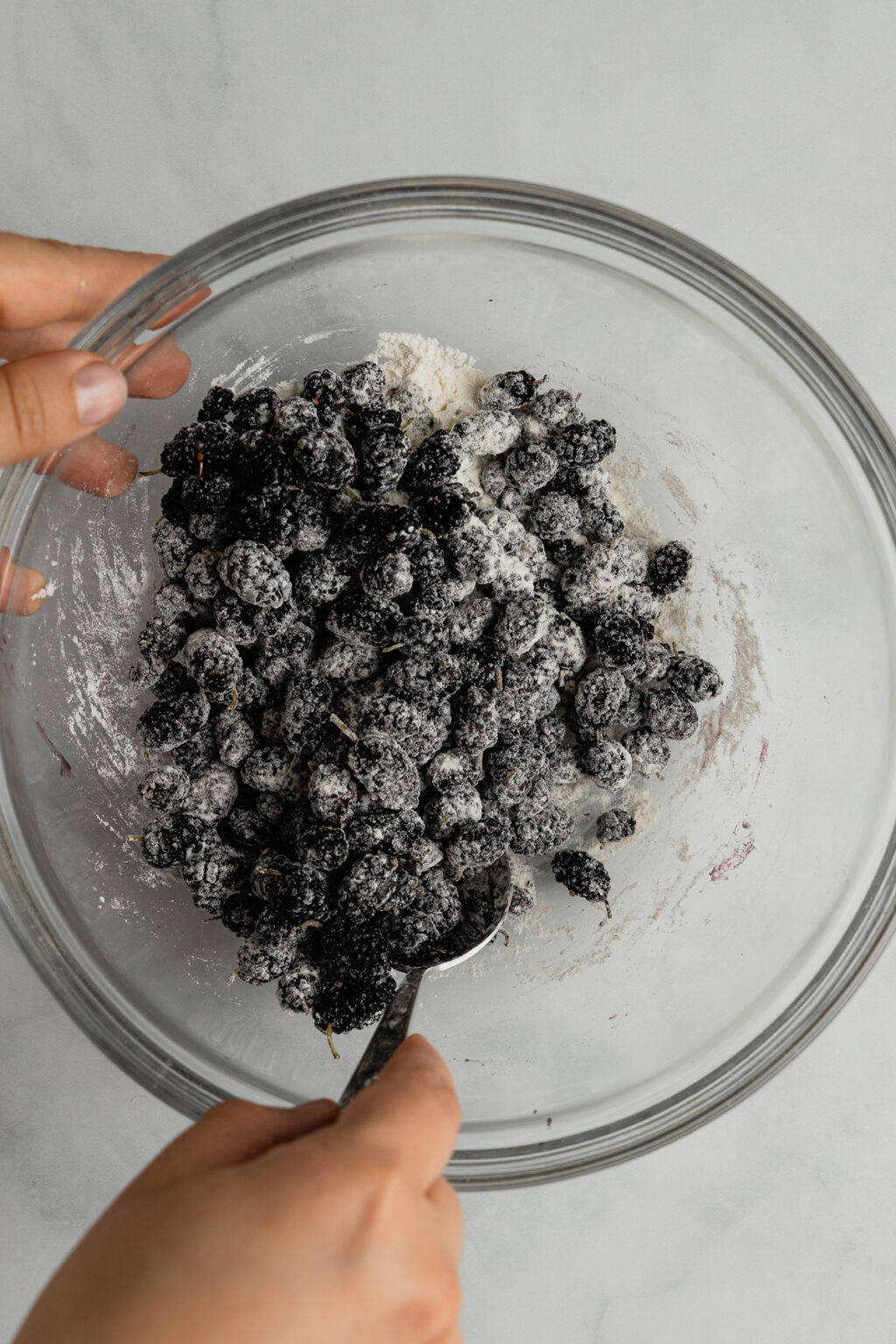 Mulberry Crumb Cake with Vanilla Glaze - Midwest Nice