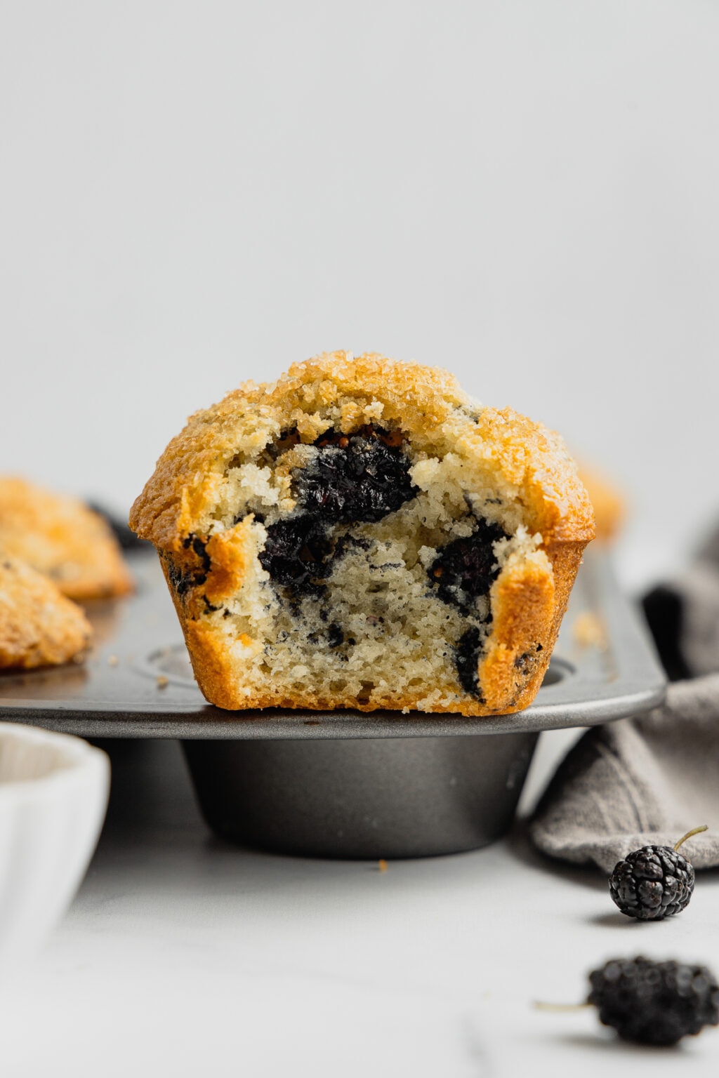 Bakery Style Mulberry Muffin Recipe (Tall & Tender!) - Midwest Nice