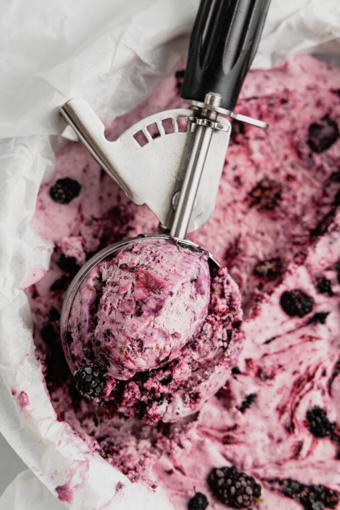 No-Churn Mulberry Ice Cream - Midwest Nice