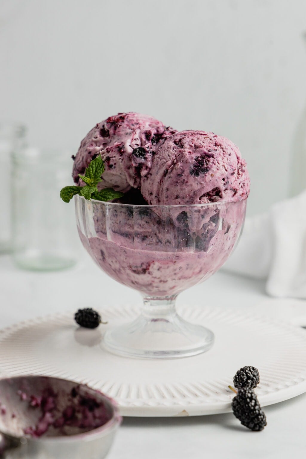 No-Churn Mulberry Ice Cream - Midwest Nice