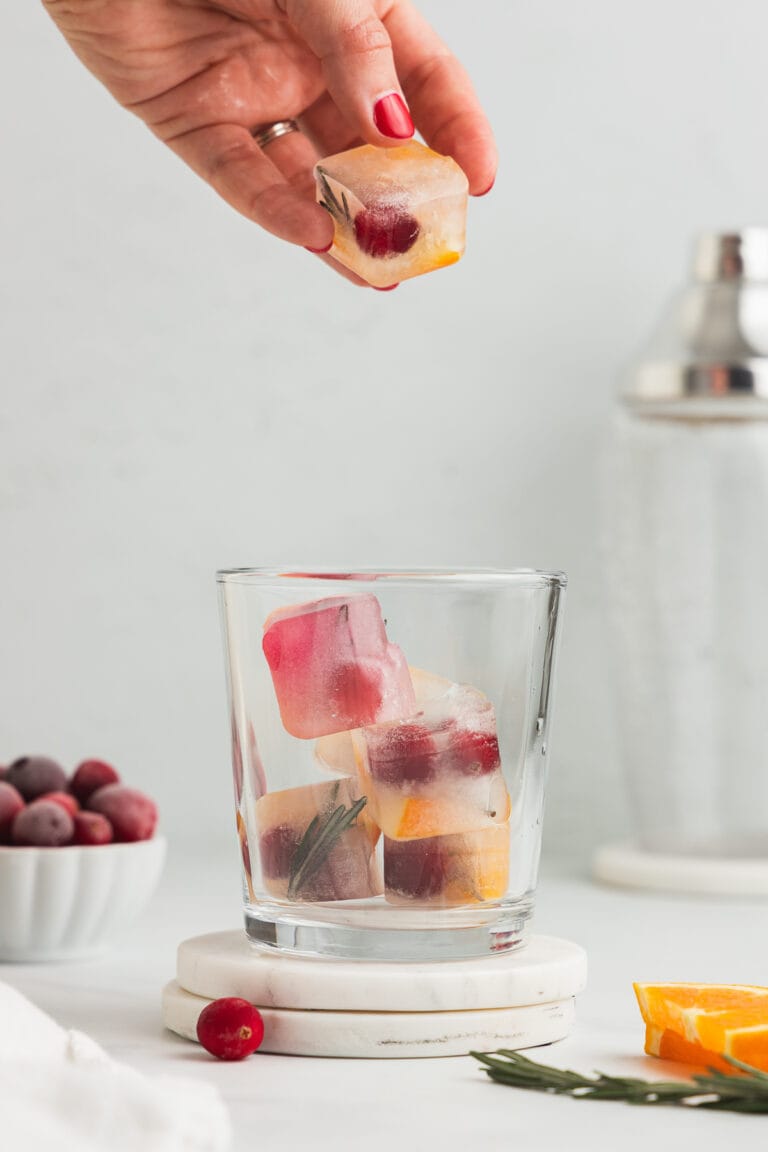 Cranberry Ice Cubes (How to Make Holiday Ice Cubes) - Midwest Nice