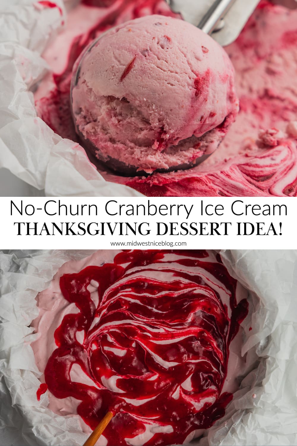 No-Churn Cranberry Ice Cream - Midwest Nice