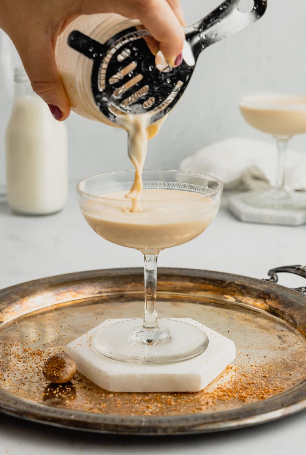 3 Ingredient Brandy Alexander Cocktail - Midwest Nice