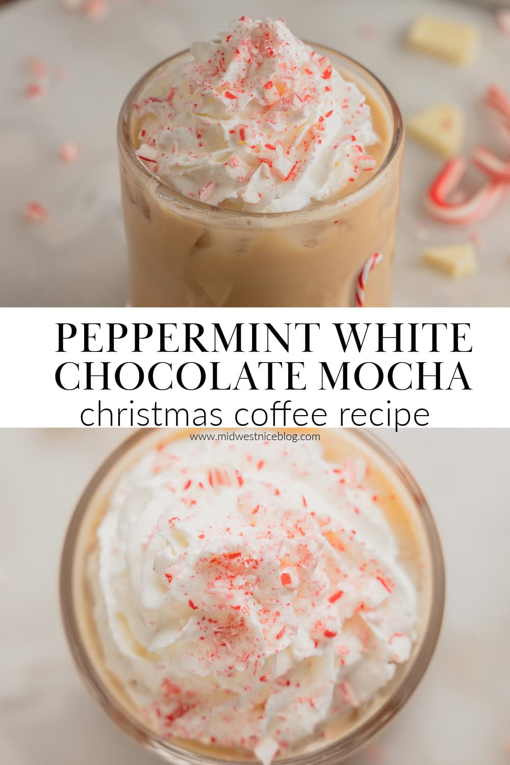 Peppermint White Mocha (Hot or Iced) - Midwest Nice