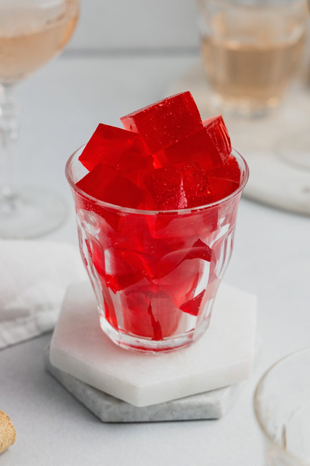 Strawberry Rosé Jello Shots (3 Ingredients!) - Midwest Nice