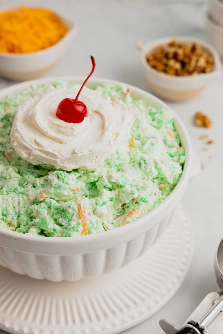 Old Fashioned Green Jello Salad with Pineapple and Cool Whip - Midwest Nice