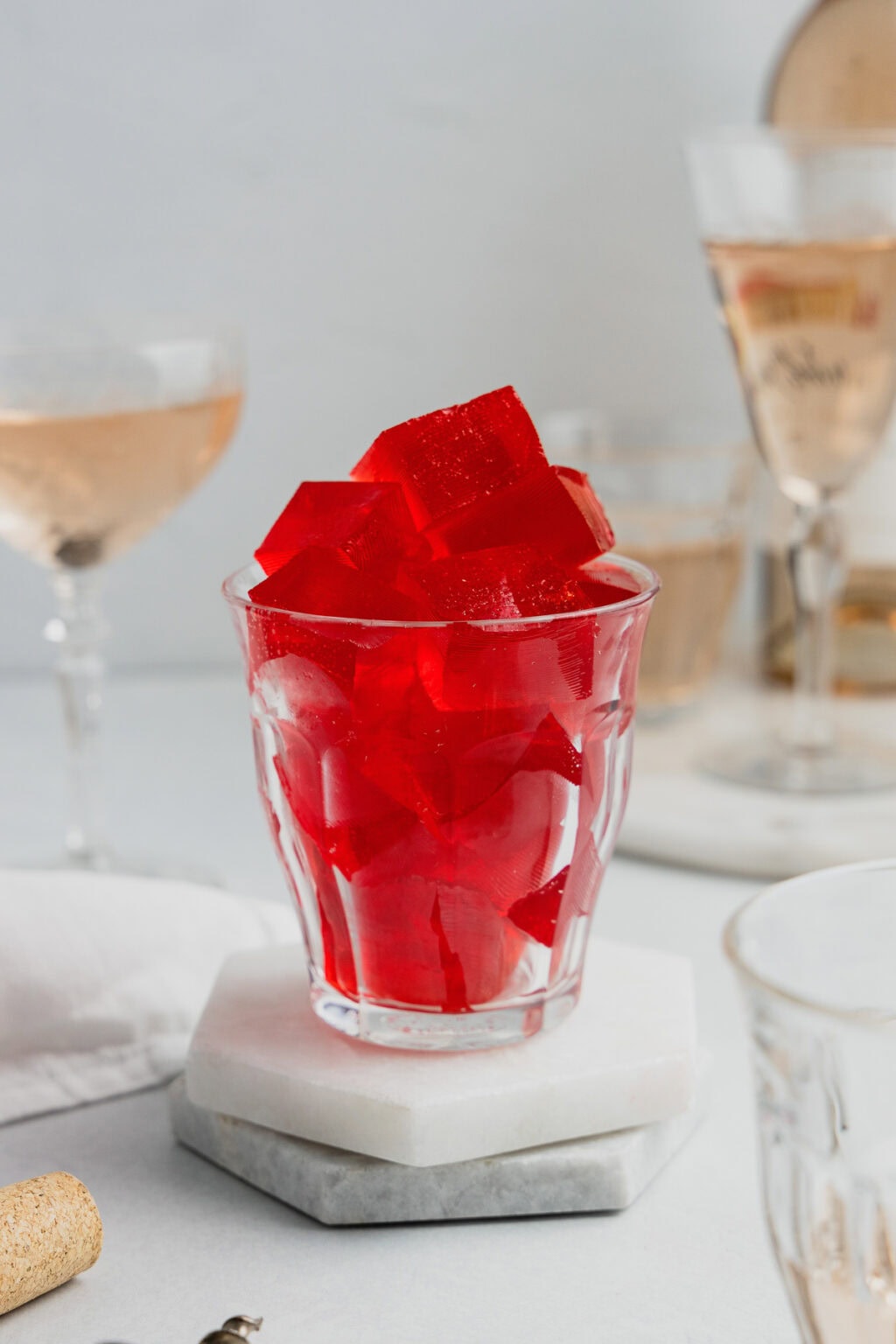 Strawberry Rosé Jello Shots (3 Ingredients!) - Midwest Nice