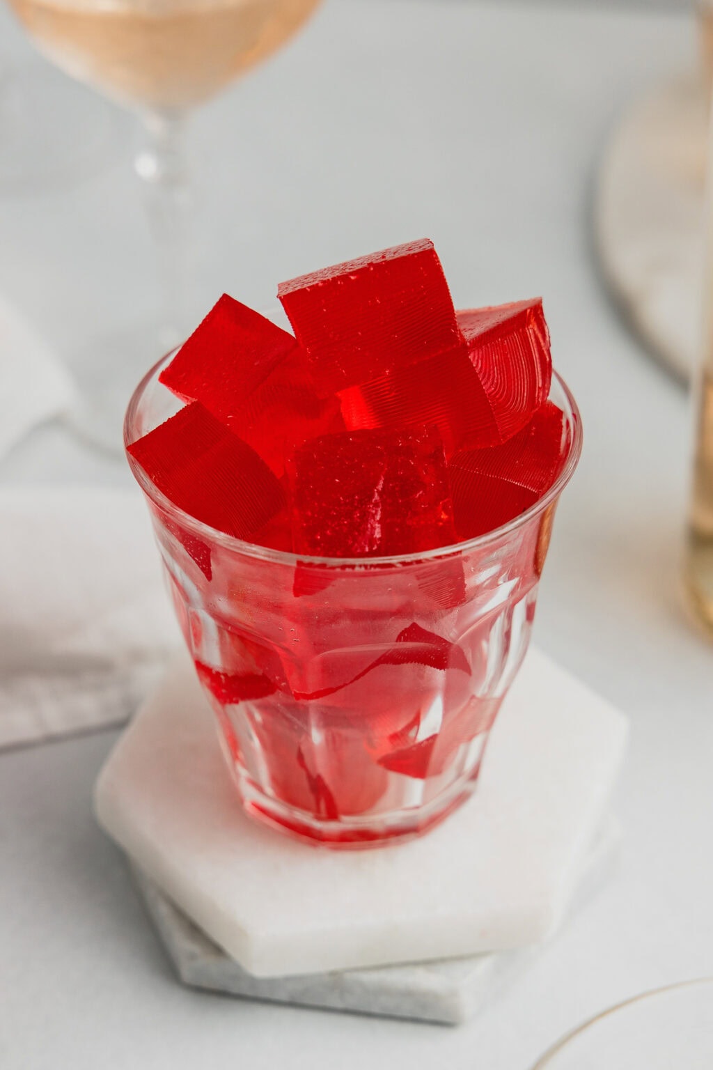 Strawberry Rosé Jello Shots (3 Ingredients!) - Midwest Nice